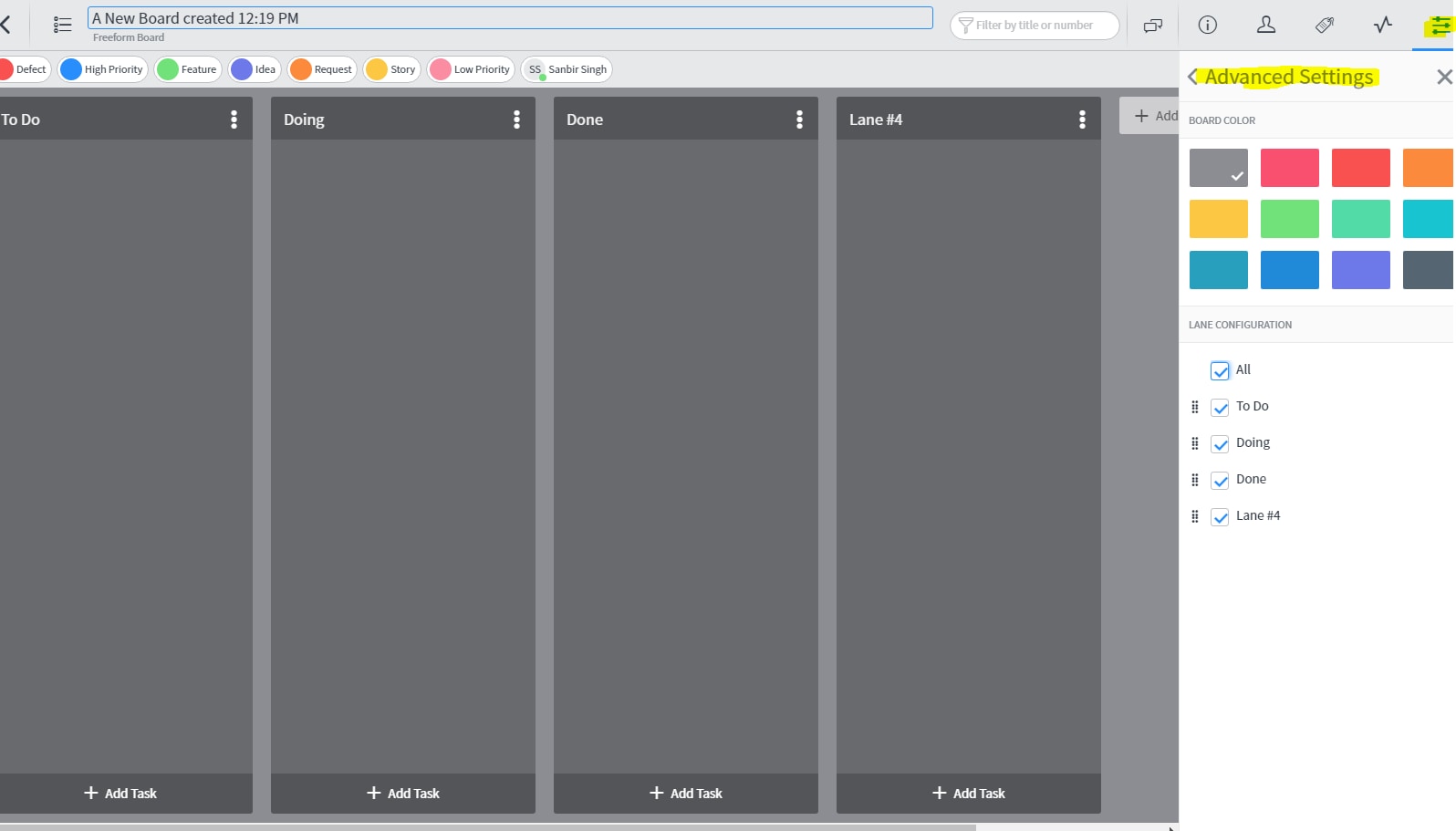 How do you un-hide a lane in a visual task board? - ServiceNow Community