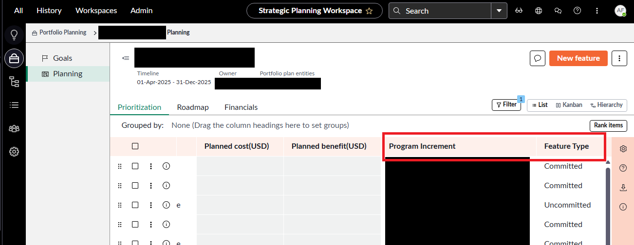 Solved: SPM Portfolio planning missing columns - ServiceNow Community