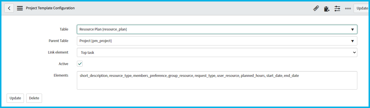 Add Resource Plans to a Project Template - ServiceNow Community