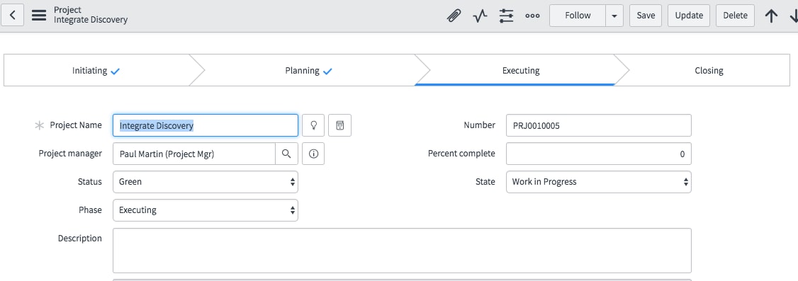 How to implement automatic Phases in a Project (a ... - ServiceNow ...