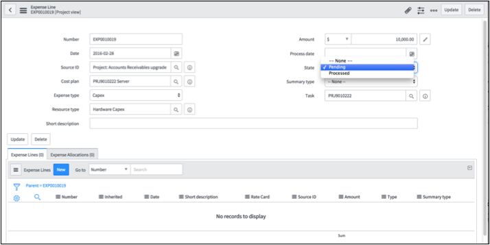 Cost plan, Cost breakdown, Expense line, Resource ... - ServiceNow Community