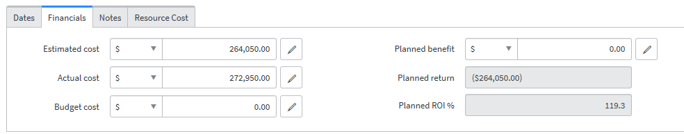 Cost plan, Cost breakdown, Expense line, Resource ... - ServiceNow ...