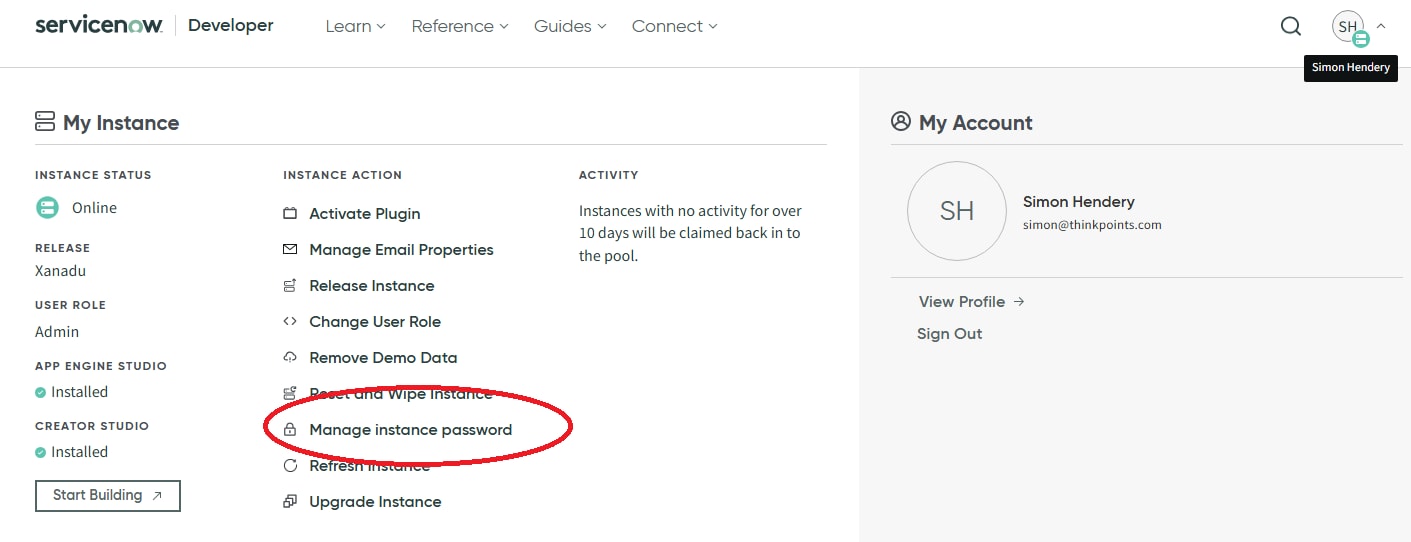Solved: Unable to log into my Dev Instance - ServiceNow Community
