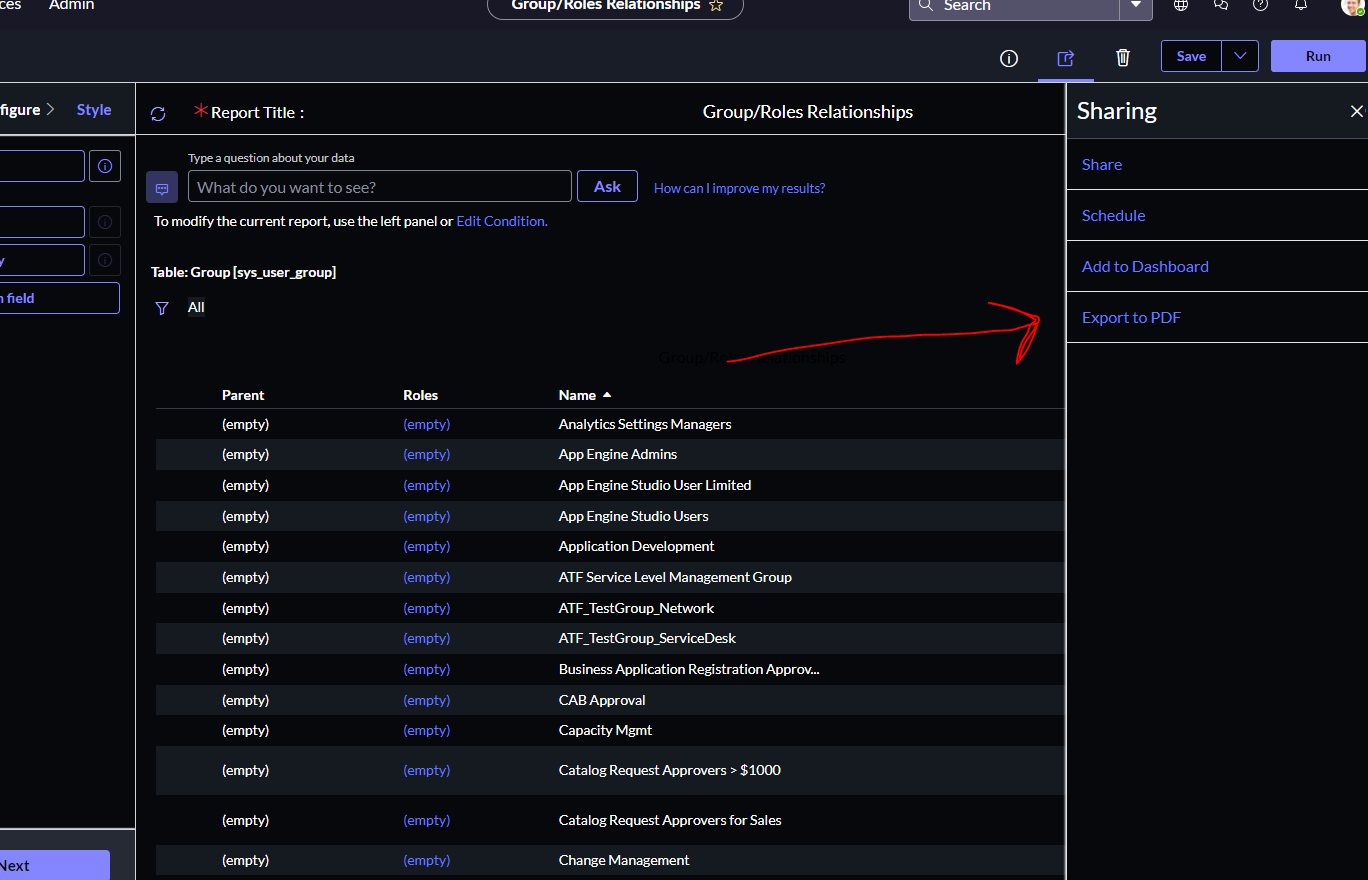 How To Export Associated Groups & Roles - ServiceNow Community