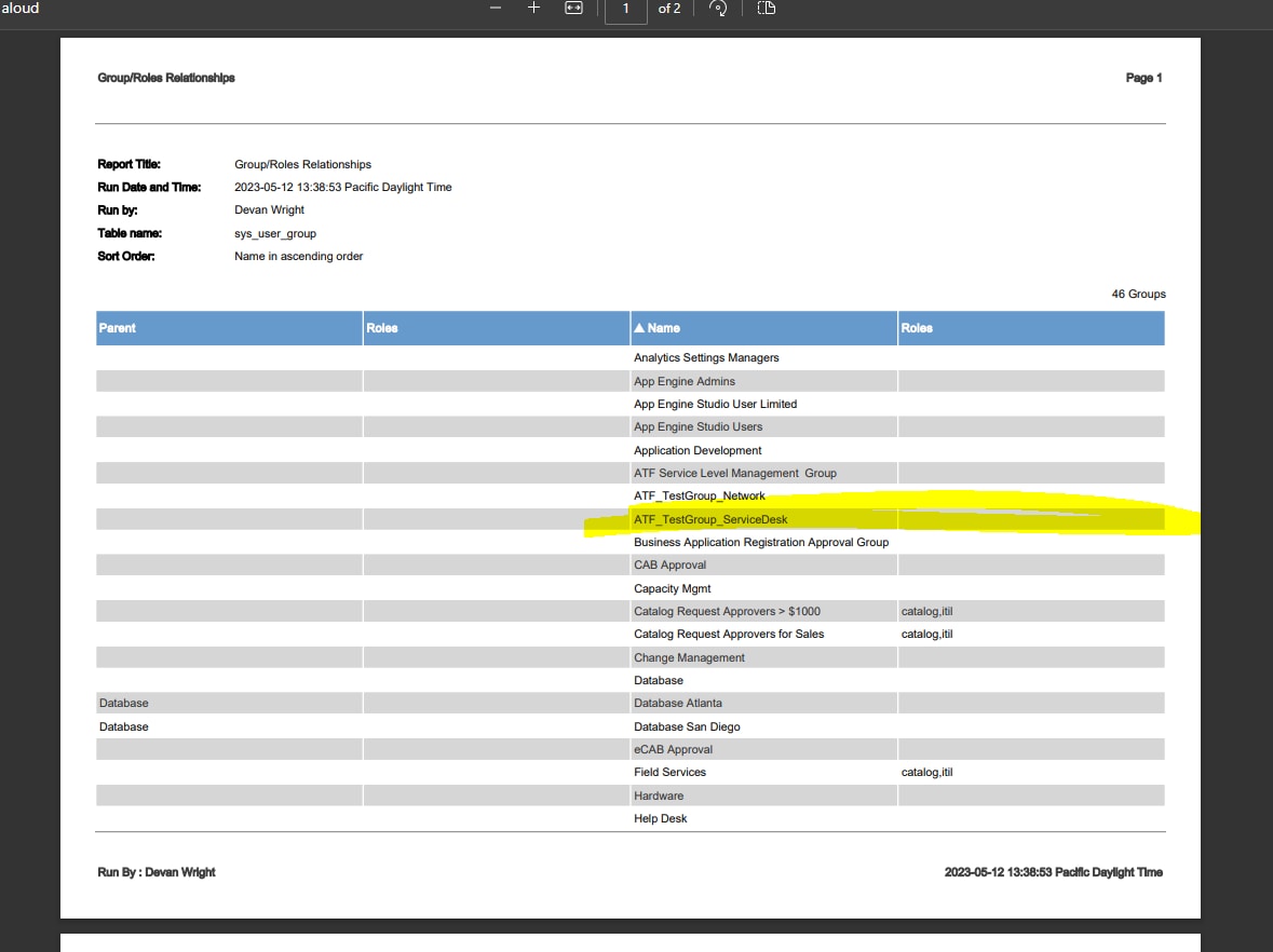 How To Export Associated Groups & Roles - ServiceNow Community