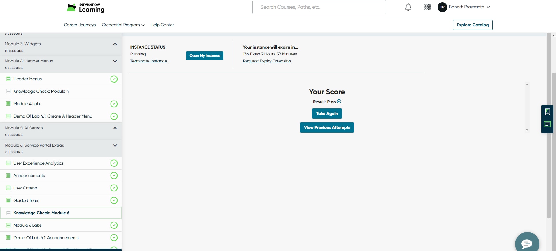 Solved: Course not showing completed - ServiceNow Community