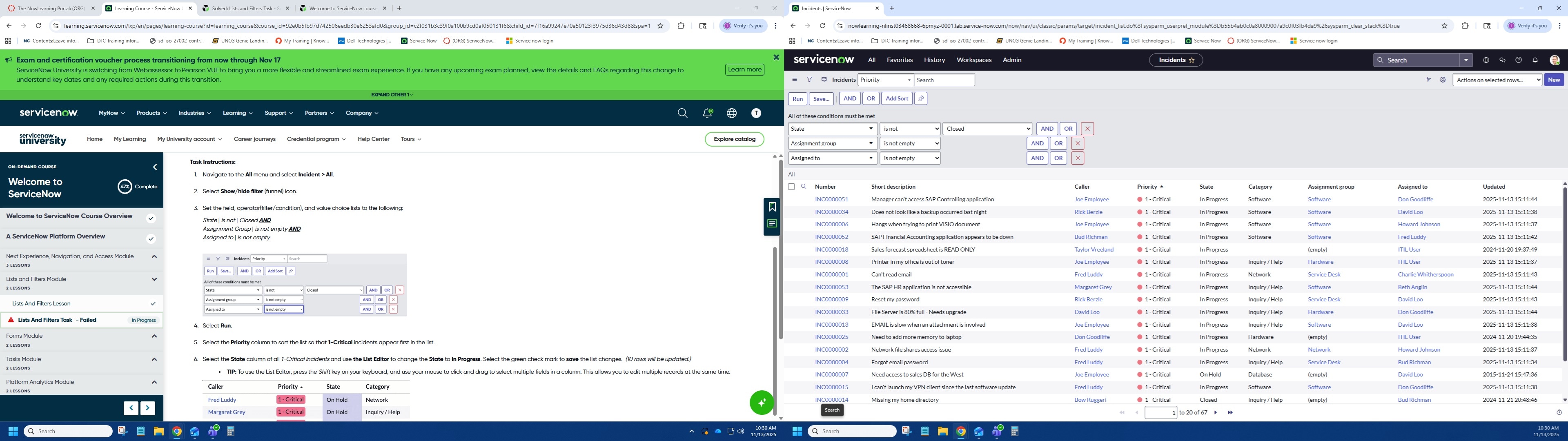 List and Filter Task - ServiceNow Community