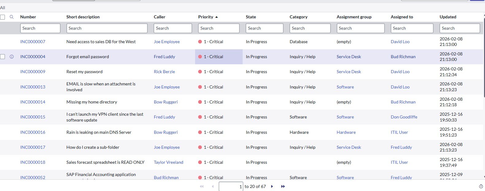 Solved: Lists and Filters Task - ServiceNow Community