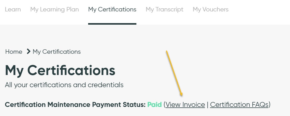 Solved: Certification Maintenance Payment - where to find ...