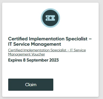 How to claim the voucher of Certified Implementati... - ServiceNow ...