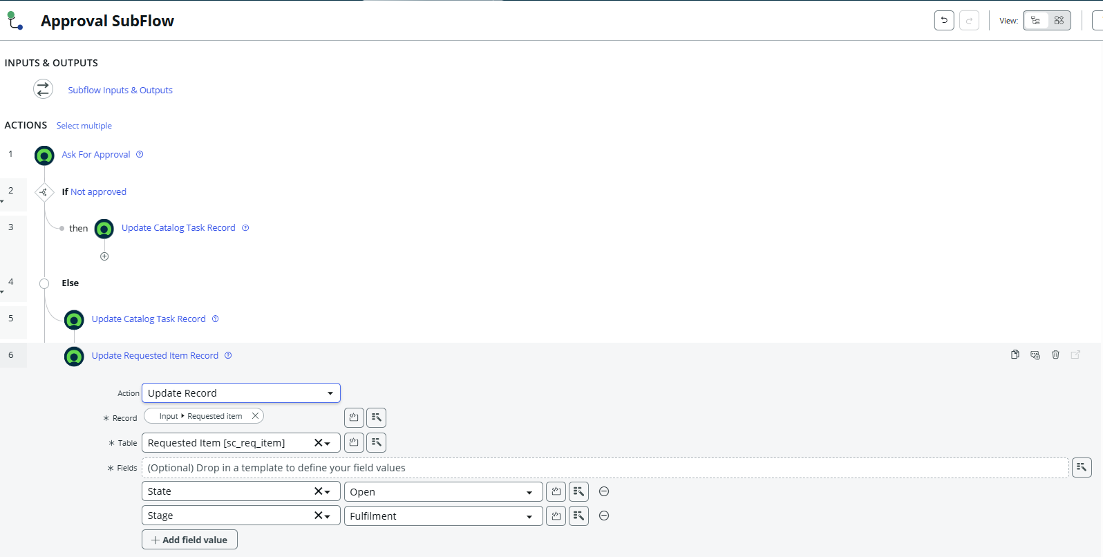 Solved: RITM stage not being updated when Flow and subflow ...