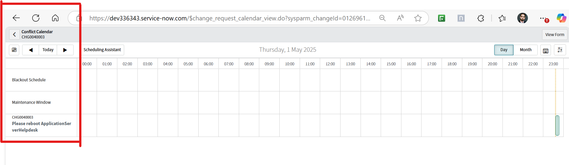 Can we add new rows in conflict calendar change re... - ServiceNow ...