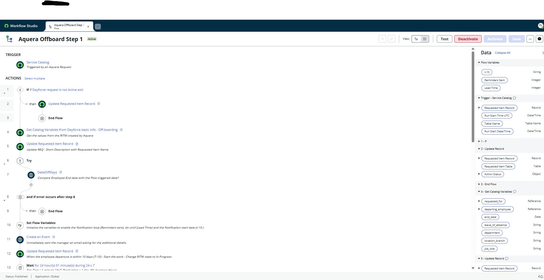 Workflow for Onboarding or Offboarding that are du... - ServiceNow ...