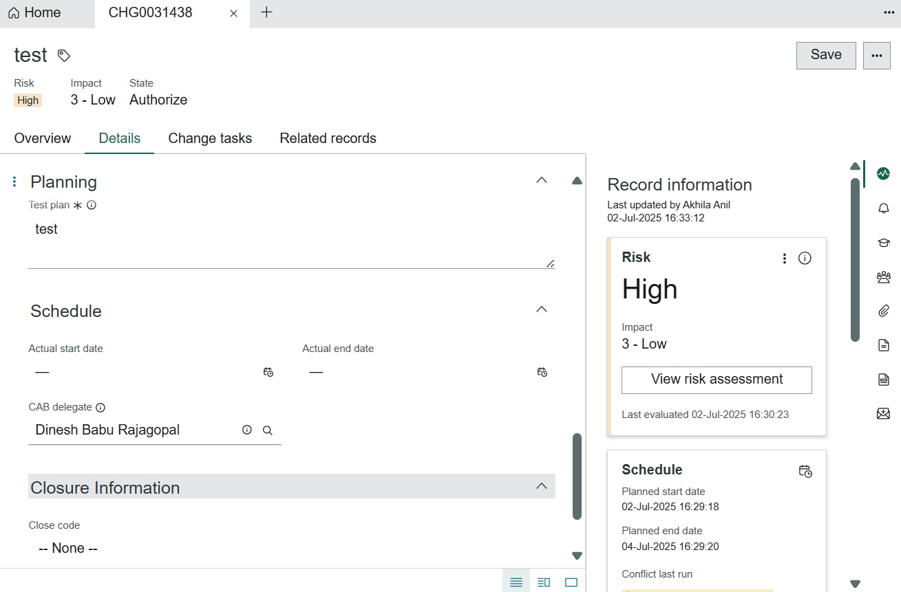 Cab Notification: CAB Change Request Delegate adde... - ServiceNow Community