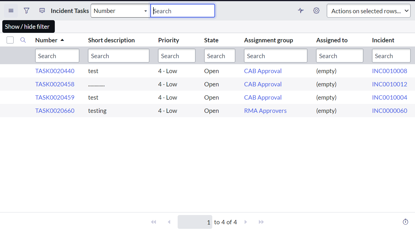 Acl Restriction from incident task table to incide... - ServiceNow ...