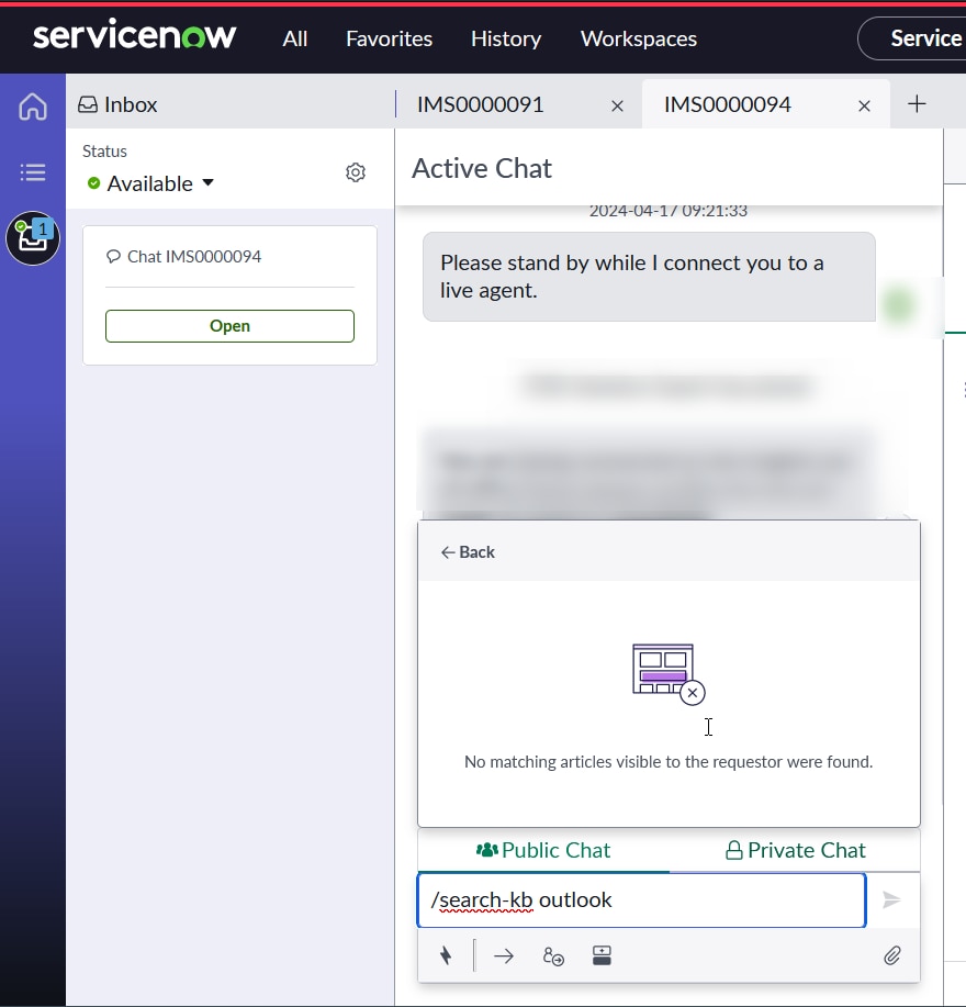 Live agent chat options in Service Operations work... - ServiceNow ...