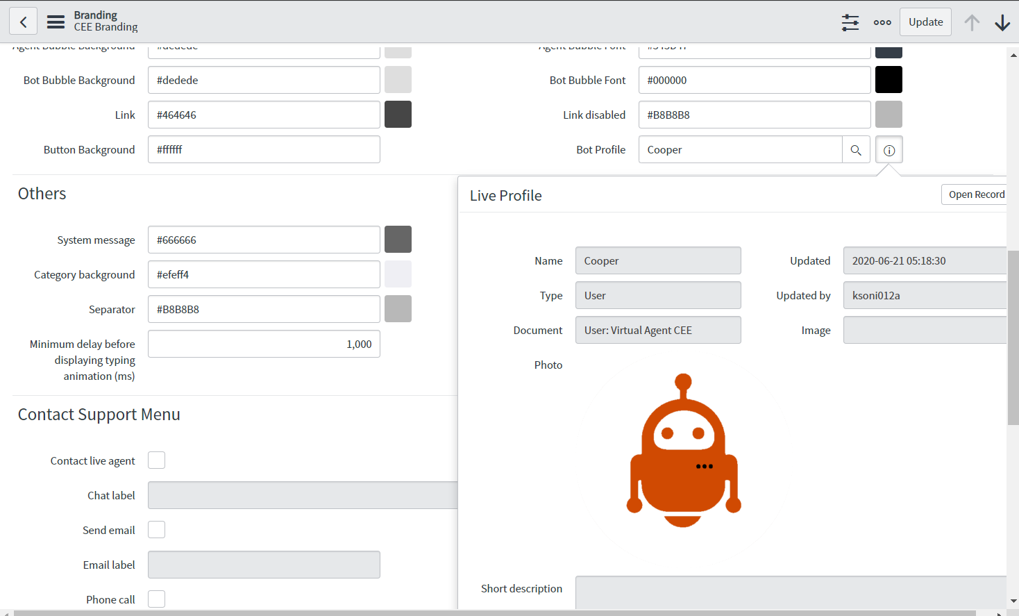 Virtual Agent profile icon not showing - ServiceNow Community