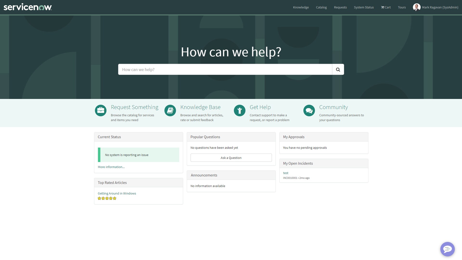 Virtual Agent SideNav Service Portal widget - ServiceNow Community