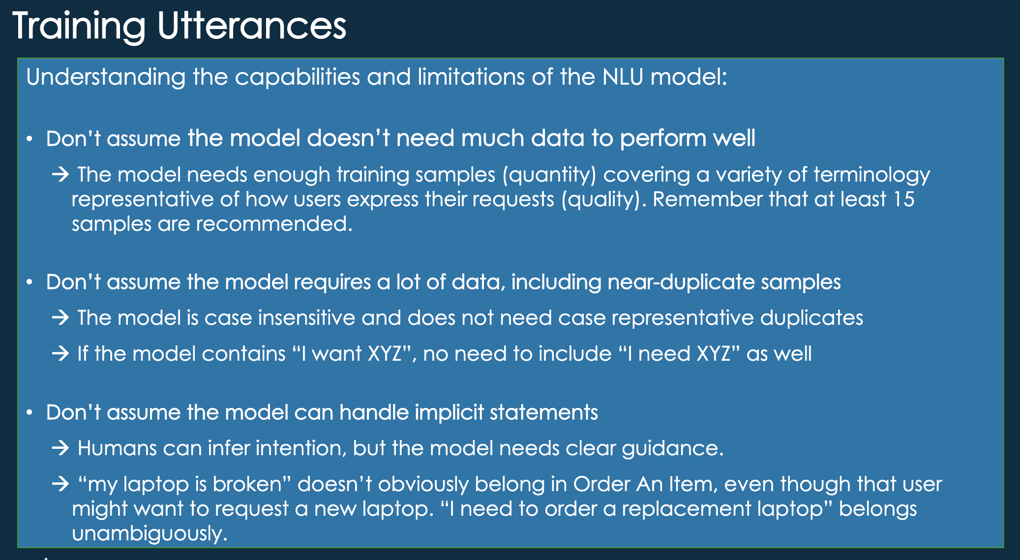 In-depth guide to building good NLU Models - ServiceNow Community
