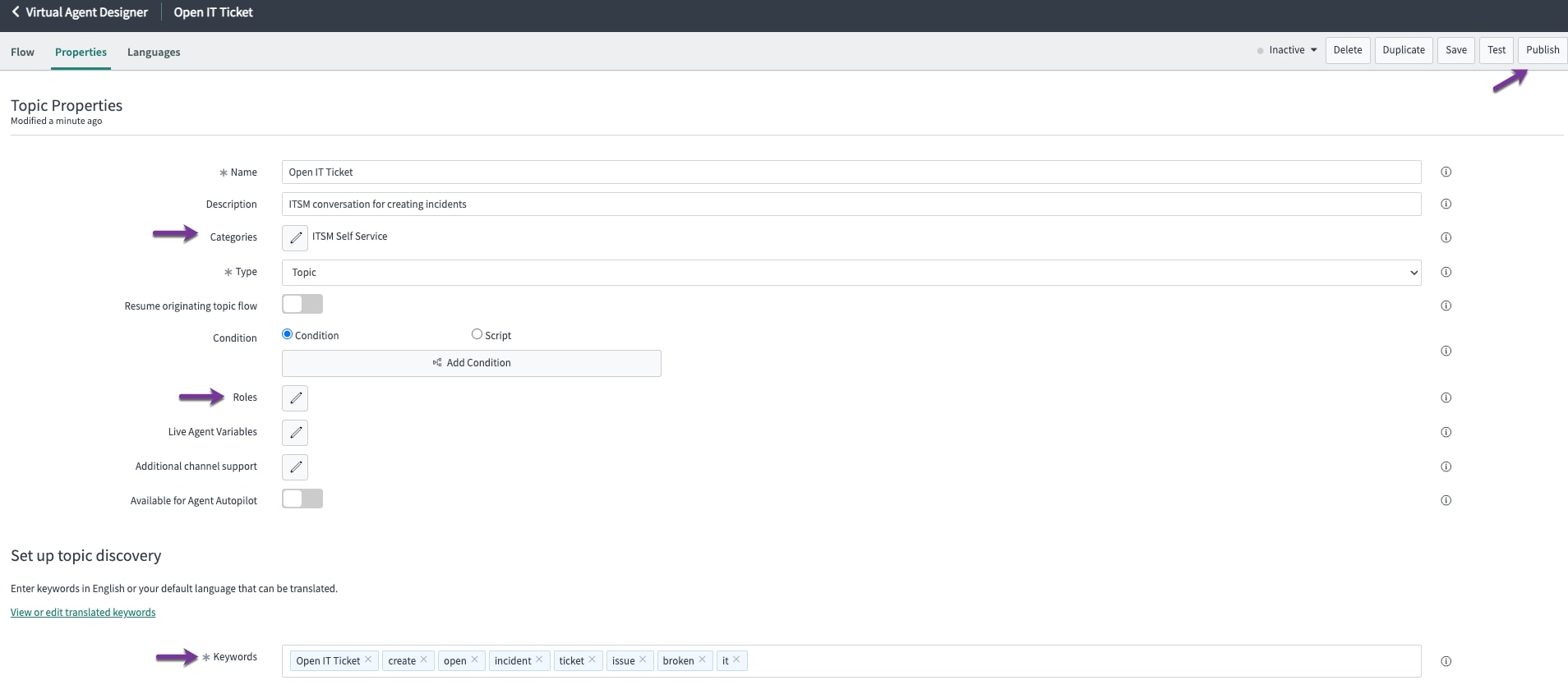 Publishing Virtual Agent Conversations - ServiceNow Community