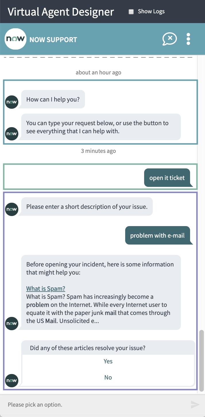 Publishing Virtual Agent Conversations - ServiceNow Community