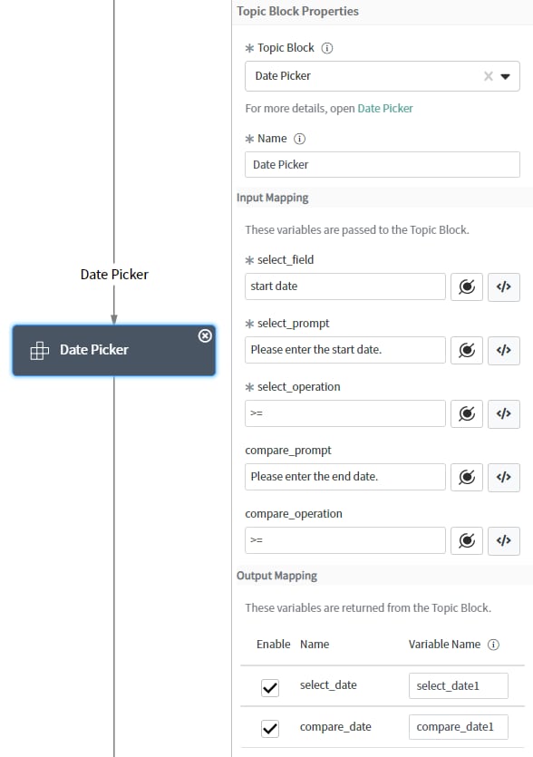 Virtual Agent Topic Block: Date Picker - ServiceNow Community