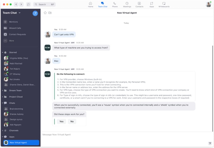 Introducing the ServiceNow Virtual Agent in Zoom T... - ServiceNow ...