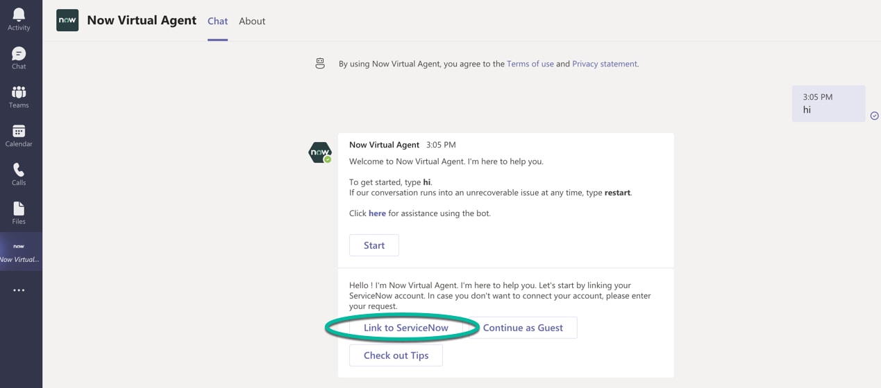 Conversational integration with Microsoft Teams - ... - ServiceNow ...