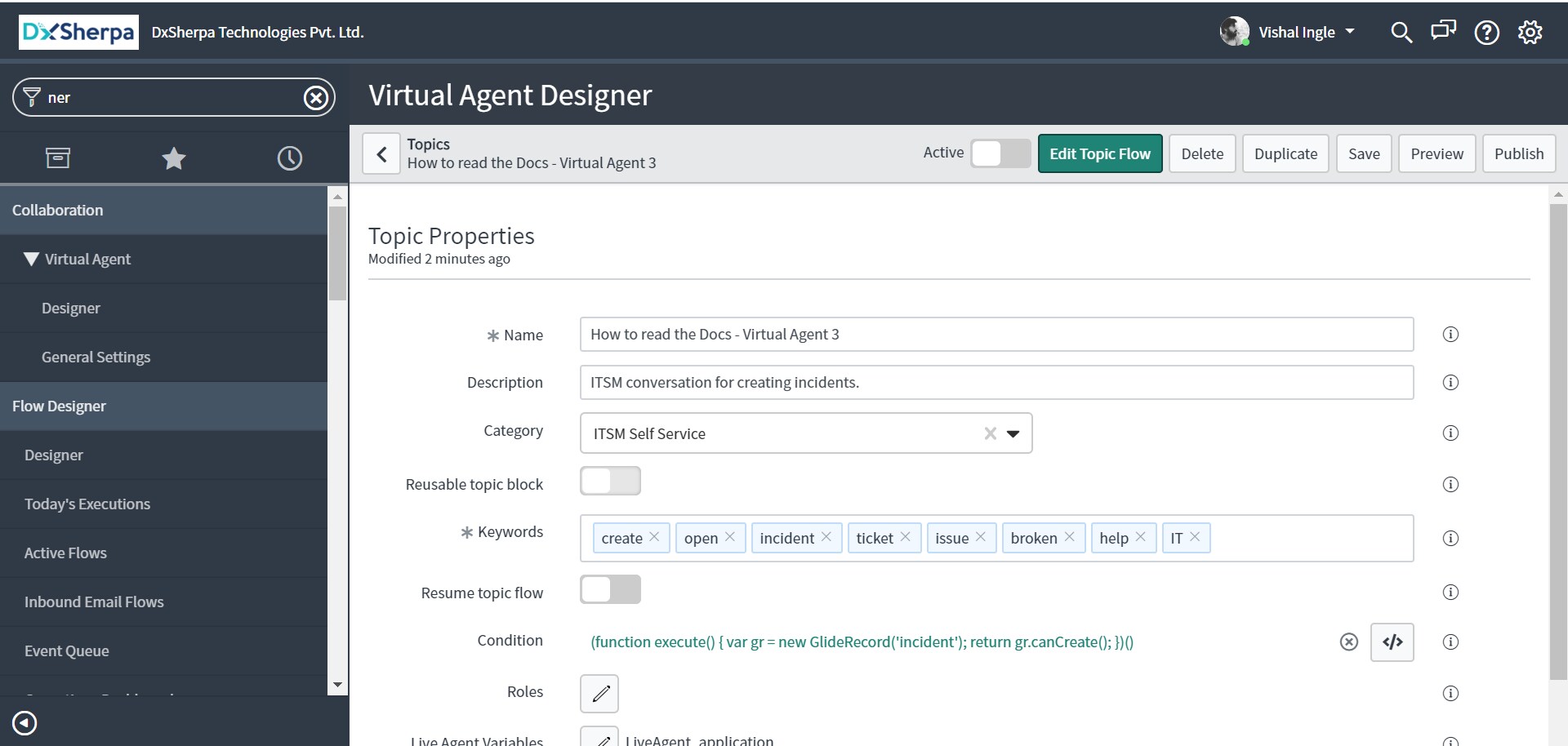 Add Topic Block to the Topic - How to read the Doc... - ServiceNow ...