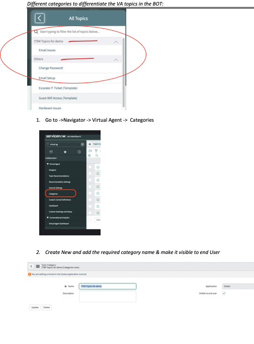 How to keep the virtual agent topics under customi... - ServiceNow ...