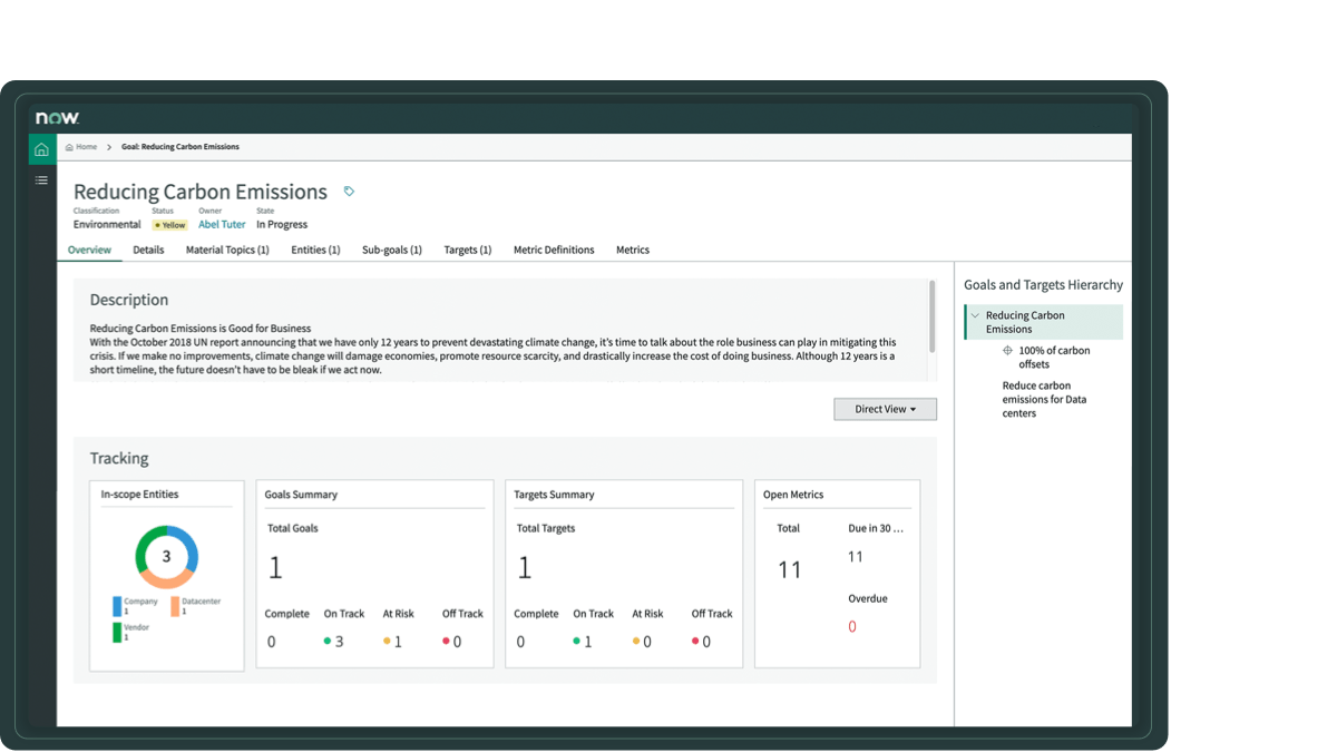 ESG Management and Reporting - ServiceNow