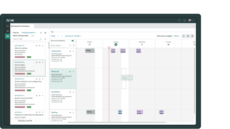 Dispatcher Workspace - ServiceNow