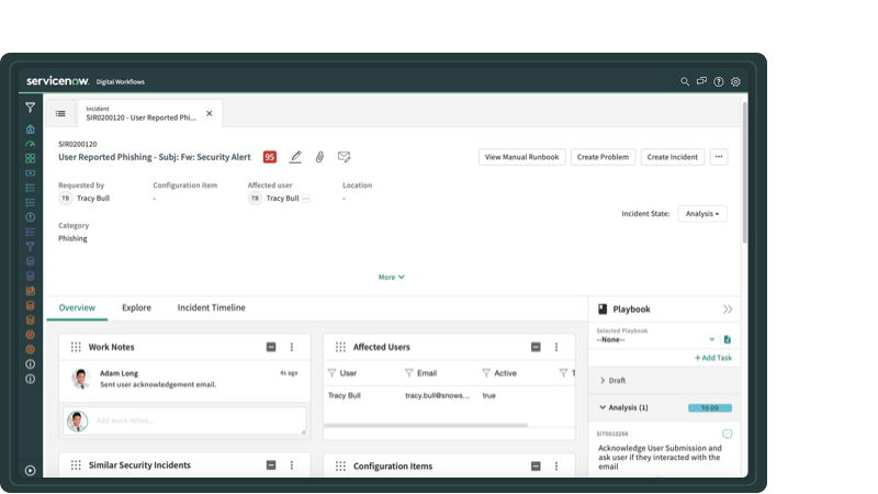 Security Incident Response - Threat Intelligence - ServiceNow