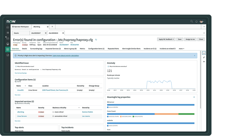 Health Log Analytics - ServiceNow