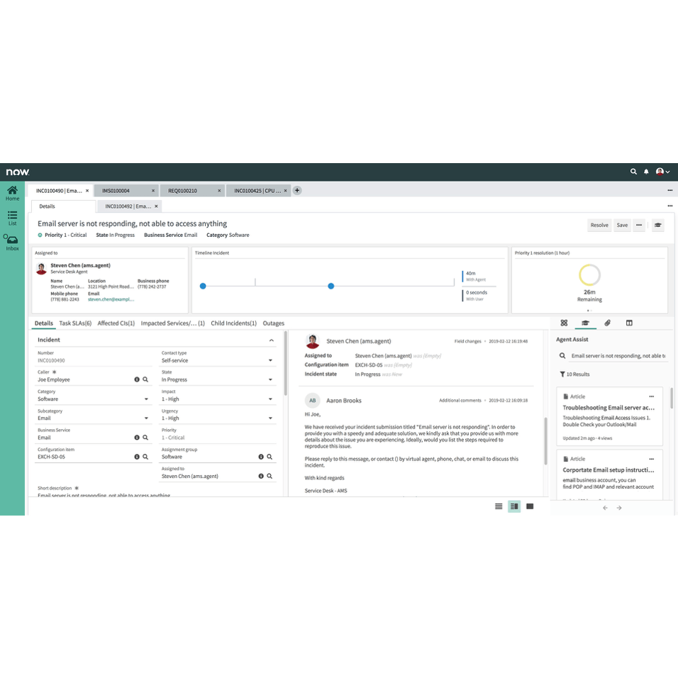 Agent Workspace - Now Platform® - ServiceNow
