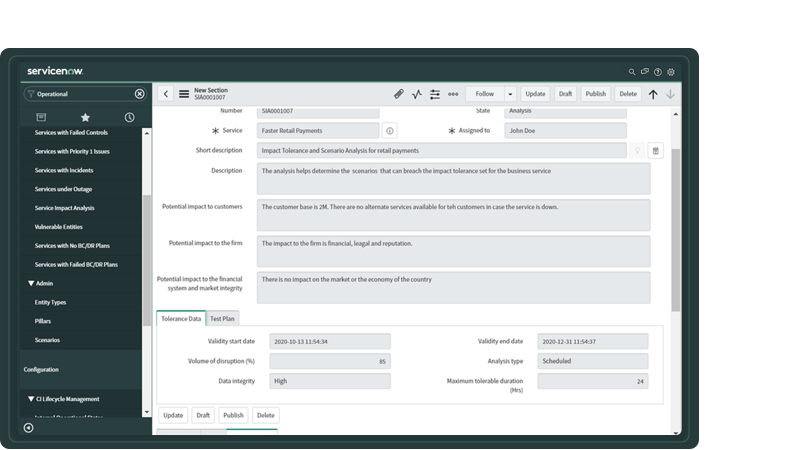 Operational Resilience - ServiceNow