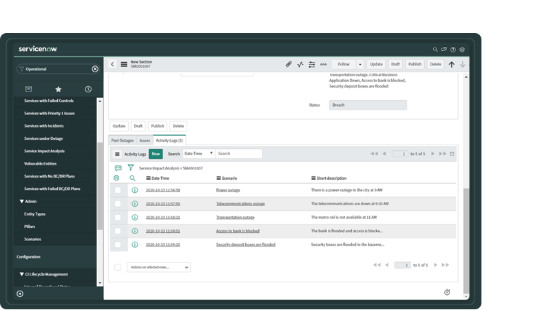 Operational Resilience - ServiceNow