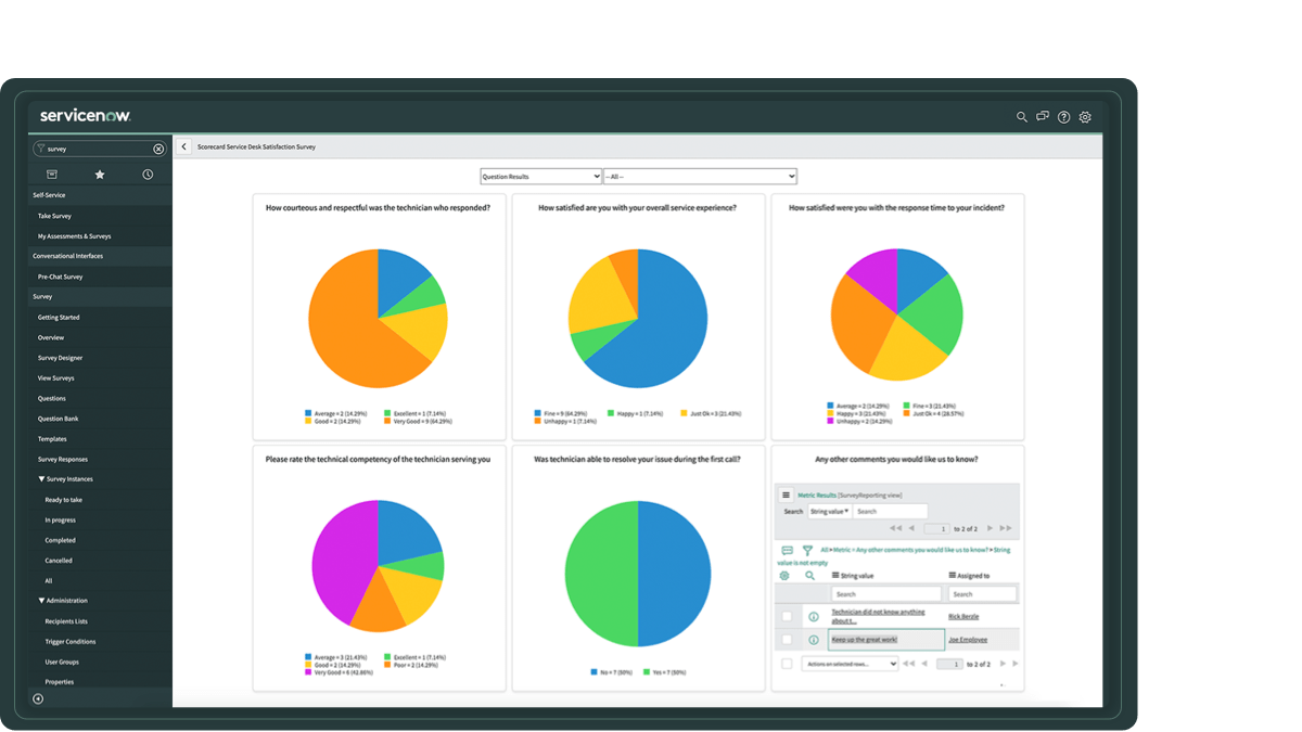 Surveys and Assessments - ServiceNow