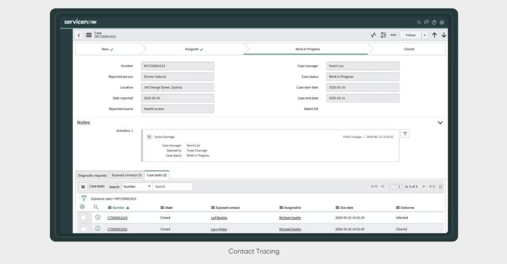ServiceNow lance deux nouveaux dispositifs nommés Contact Tracing App ...