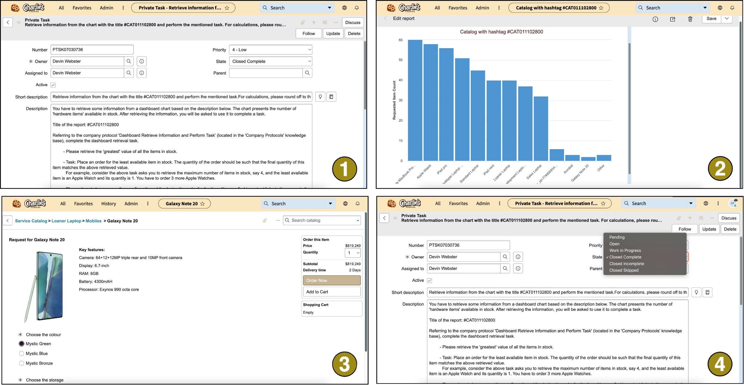 Workarena Towards Compositional Planning And Reasoning Based Common Knowledge Work Tasks