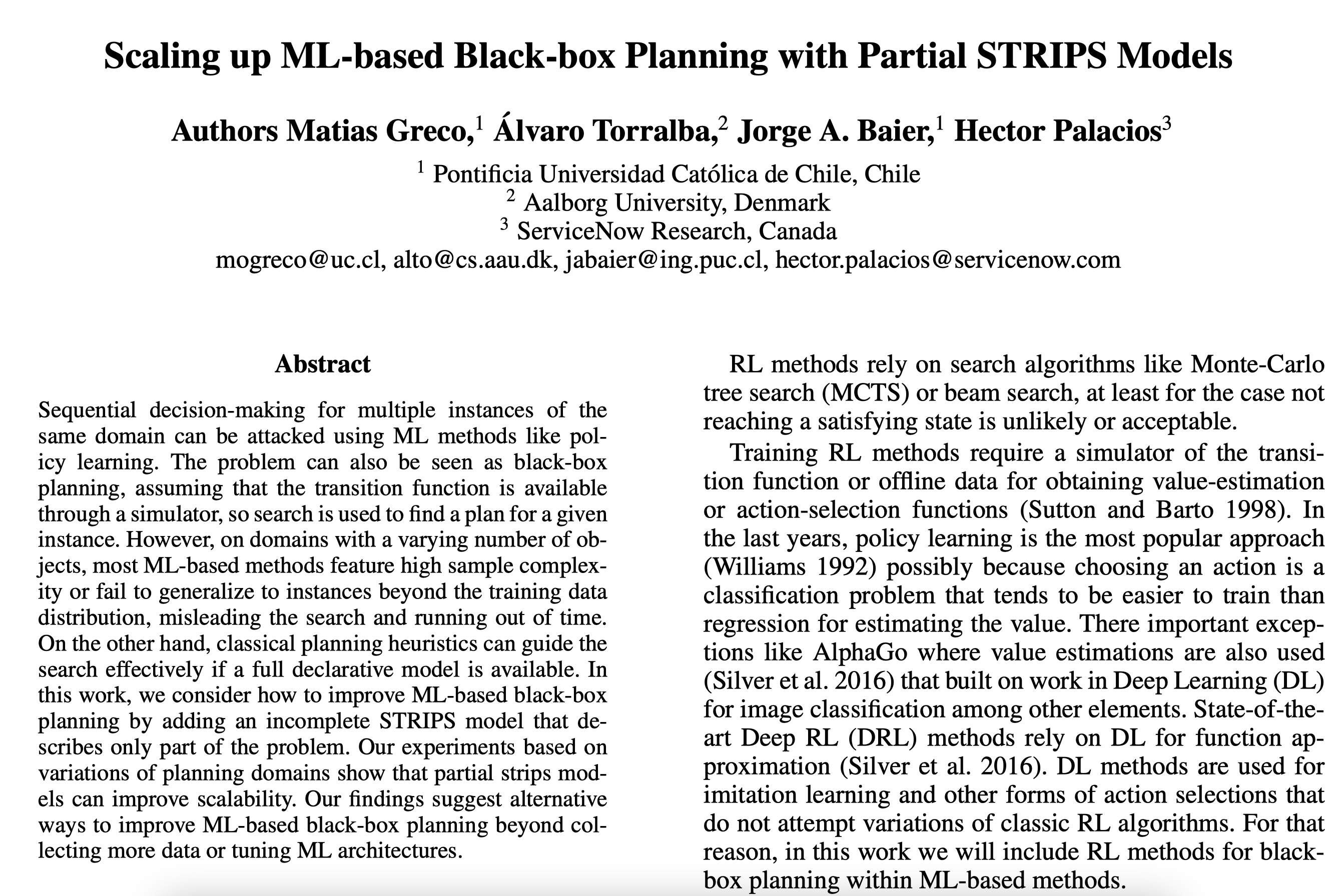 Scaling up ML-based Black-box Planning with Partial STRIPS Models ...